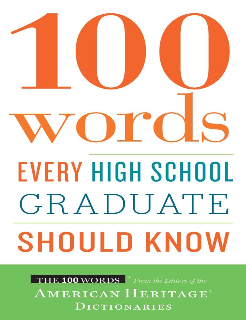 (PDF) | 100 words every high school graduate should know, from the ...