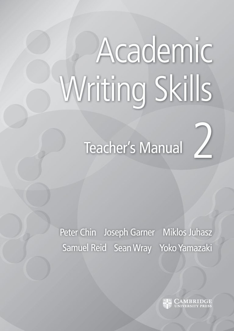PDF | Academic Writing Skills 2 Teacher’s Manual 2, Peter Chin, Samuel ...
