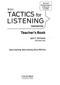 (Download PDF) | Basic Tactics for Listening Teacher’s Book third ...