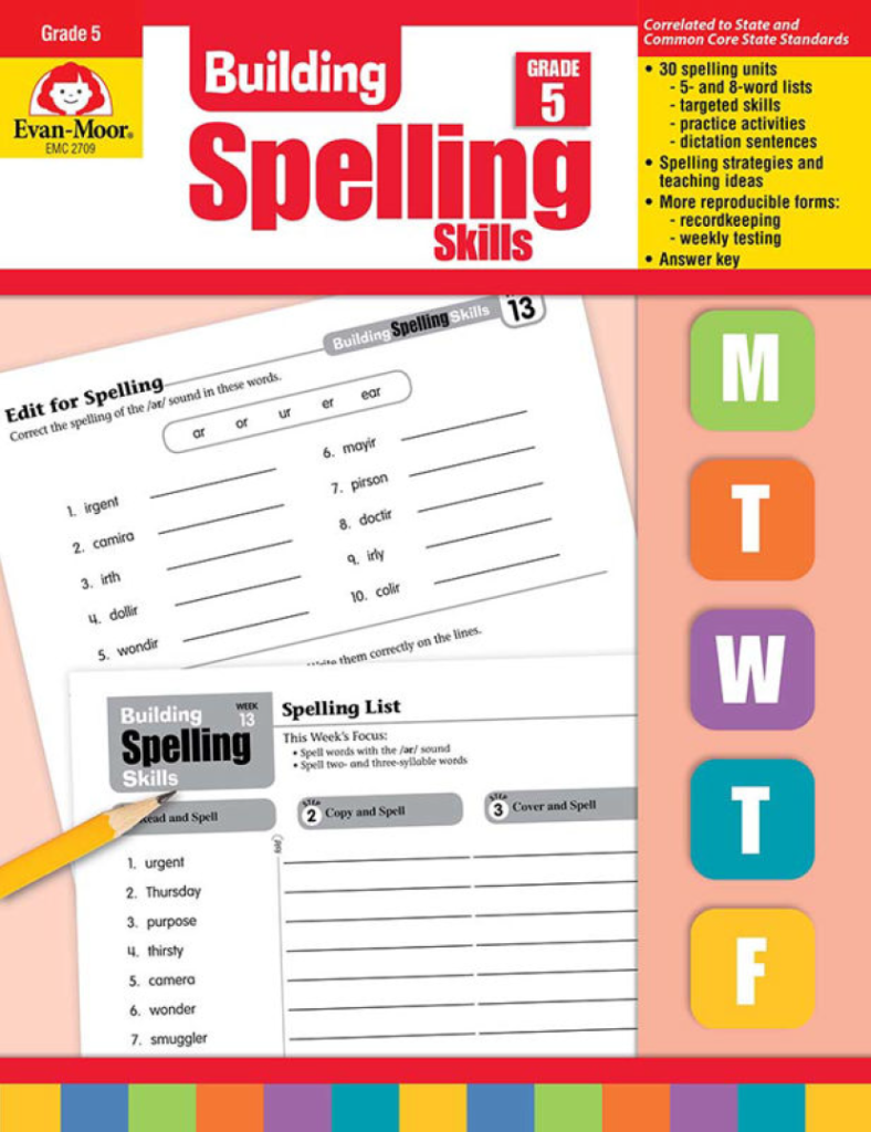 (PDF) | Building Spelling Skills Grade 5, Evan-Moor, EMC 2709 – Shop ...