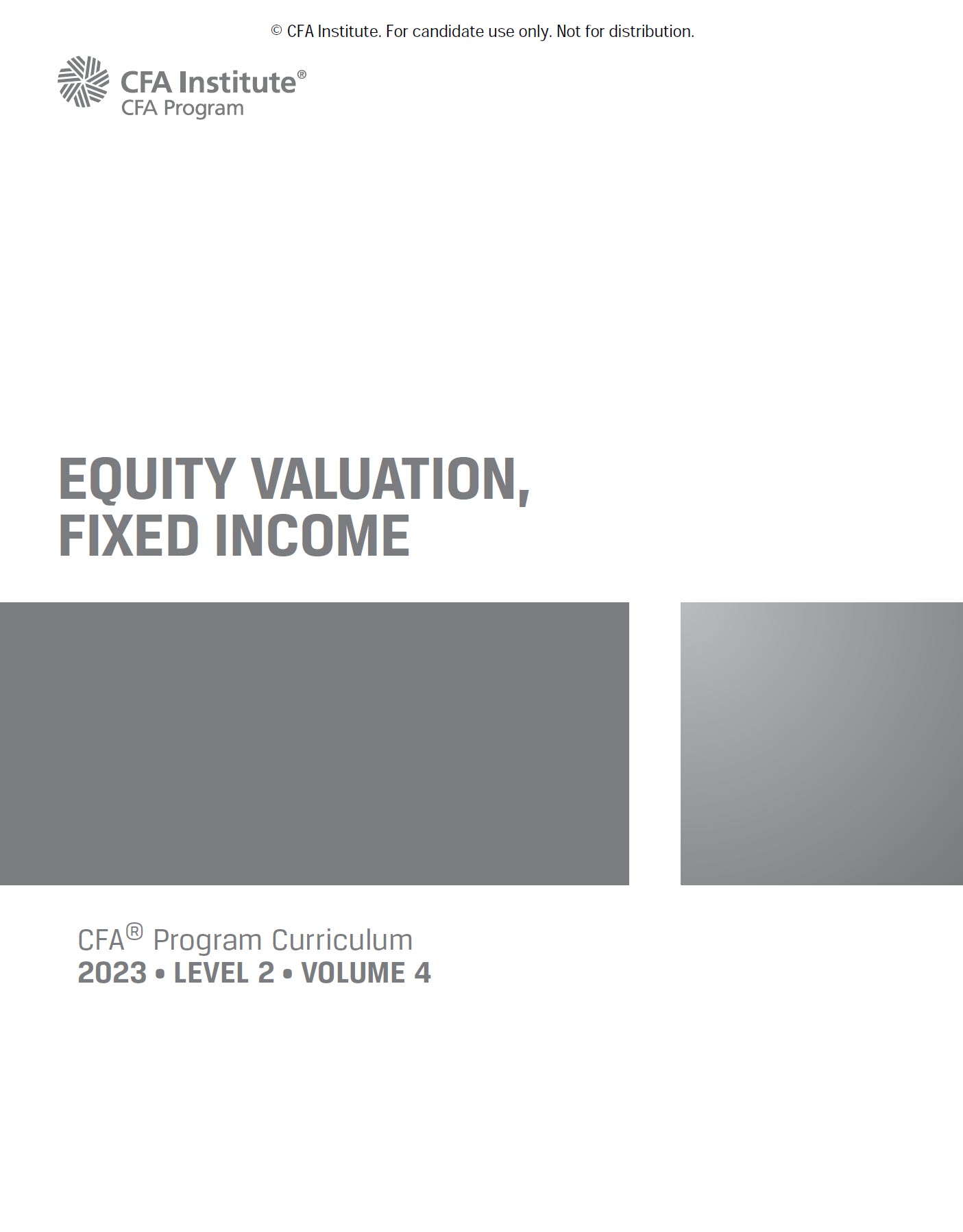 (download PDF) CFA 2023 Level 2 Curriculum Volume 4, Equity Valuation, Fixed Income – Shop Ngoại ...