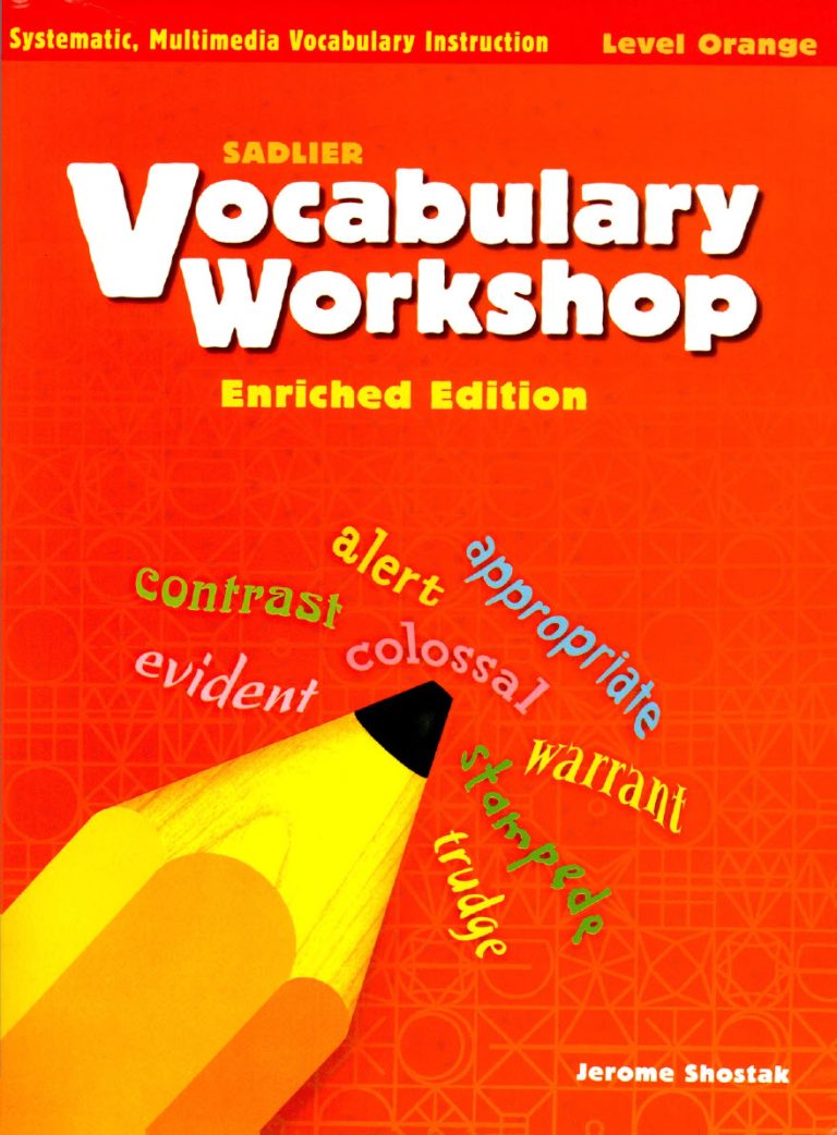 PDF + Mp3 | Vocabulary Workshop Level Orange (Grade 4), Enriched ...