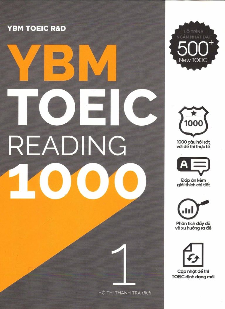 (Toeic) | YBM Toeic Reading 1000 Volume 1, Lộ trình ngắn nhất đạt 500+ new toeic – Shop Ngoại ...
